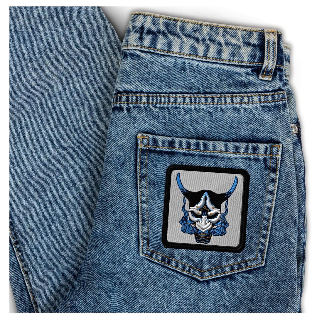 Japanese Patch Oni Patch Demon Patch Japanese Embroidery Demon Iron on ...