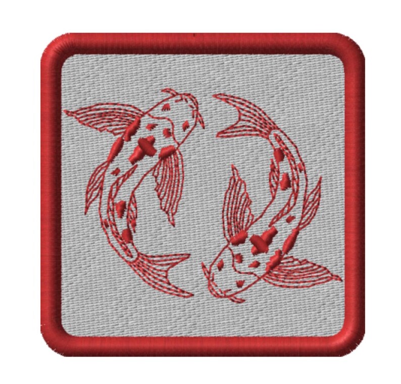 Koi Fish Patch Koi Fish Sew on Japan Patch Koi Fish Embroidered Patch ...