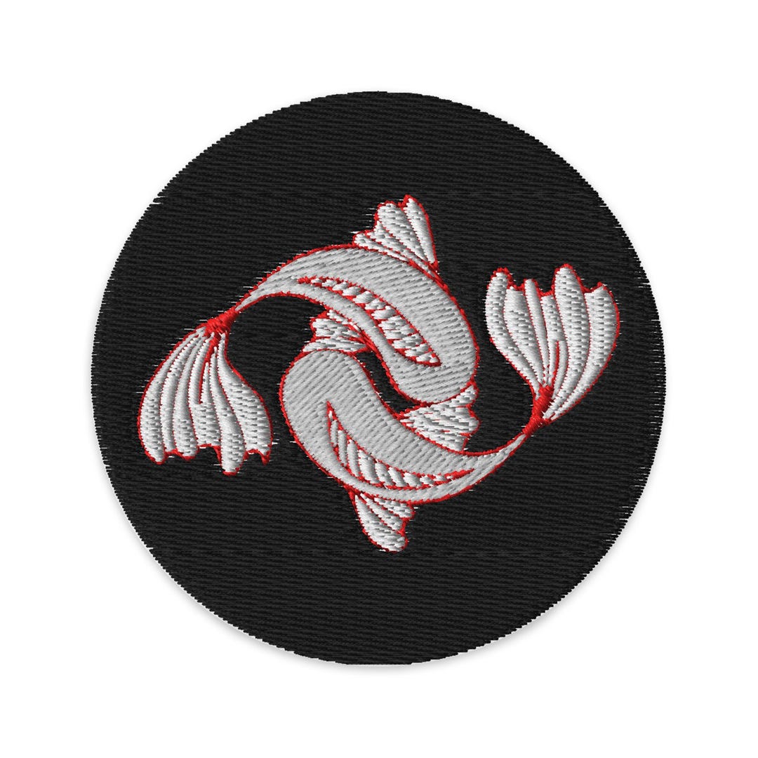 Pair of Koi Fish Patch Koi Fish Sew on Koi Fish Embroidered Patch Koi Fish Appliqués Badge Koi ...