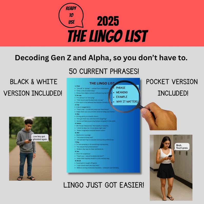 Gen Z & Alpha Slang Decoder 2025: Lingo List (digital Download) - Etsy UK