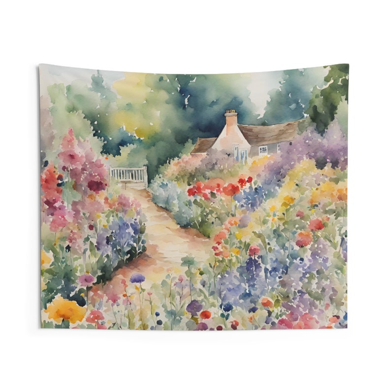 English Garden Tapestry, Country Cottage Tapestry, Wildflowers Tapestry ...