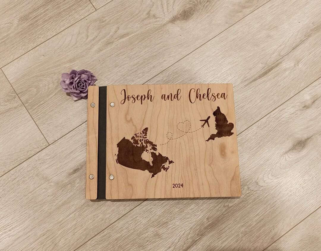 Personalized Wooden Guest Book: Engraved Cabin Welcome Book - Etsy