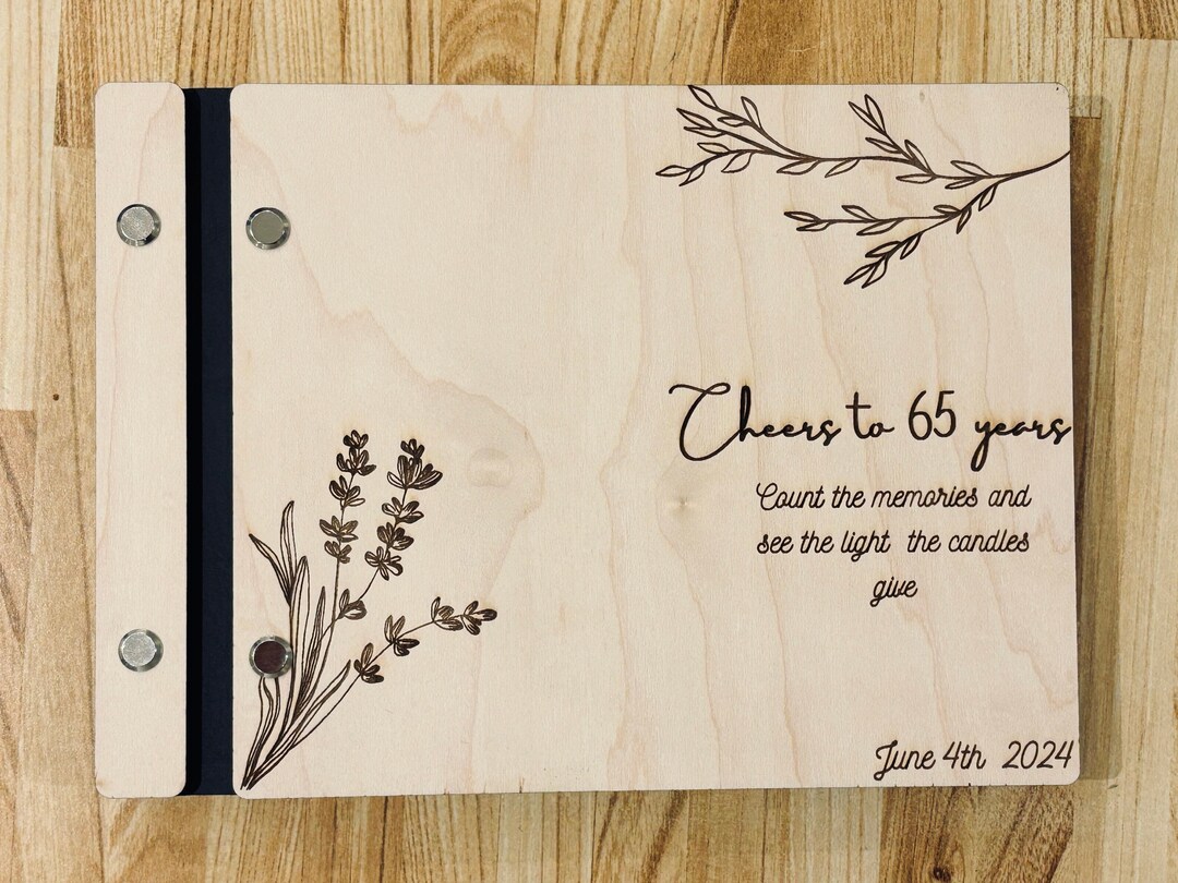 Birthday Keepsake Book - 60th Birthday, Custom Guest Book, 30th ...