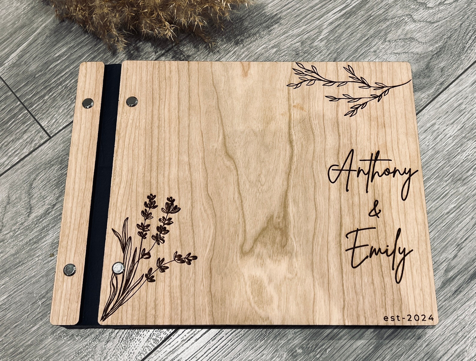 Personalized Wooden Birthday Guest Book: Laser Engraved Keepsake - Etsy
