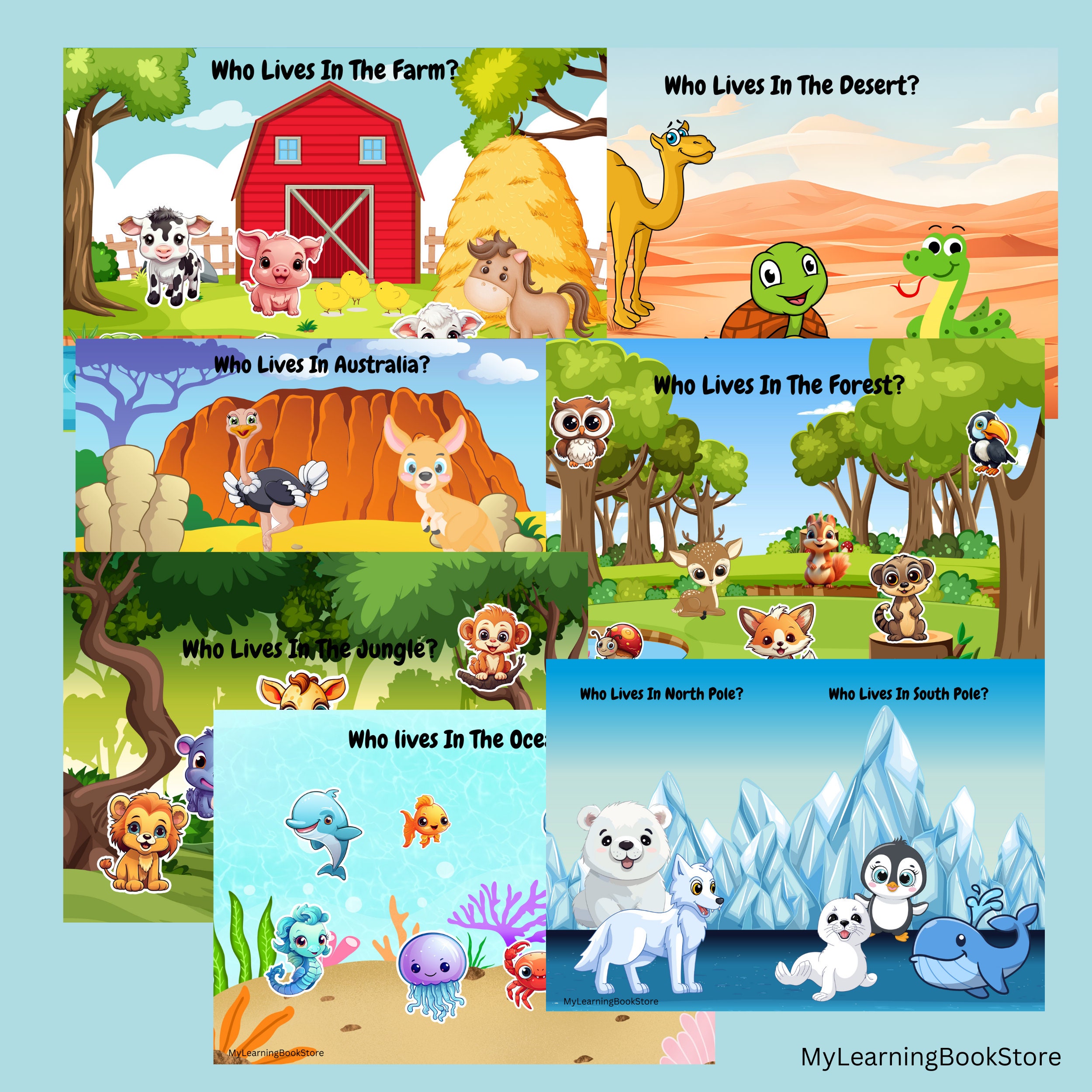 Animal Habitats Printable for Preschool Montessori Special Needs ...