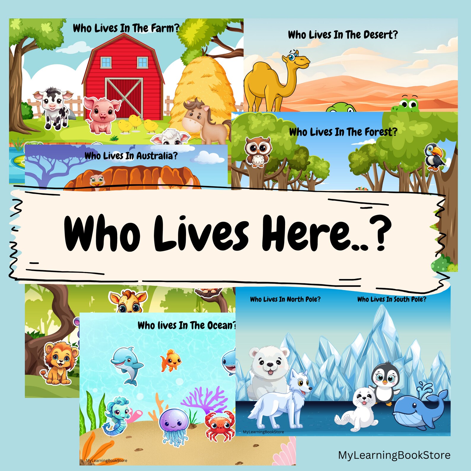 Animal Habitats Printable for Preschool Montessori Special Needs ...
