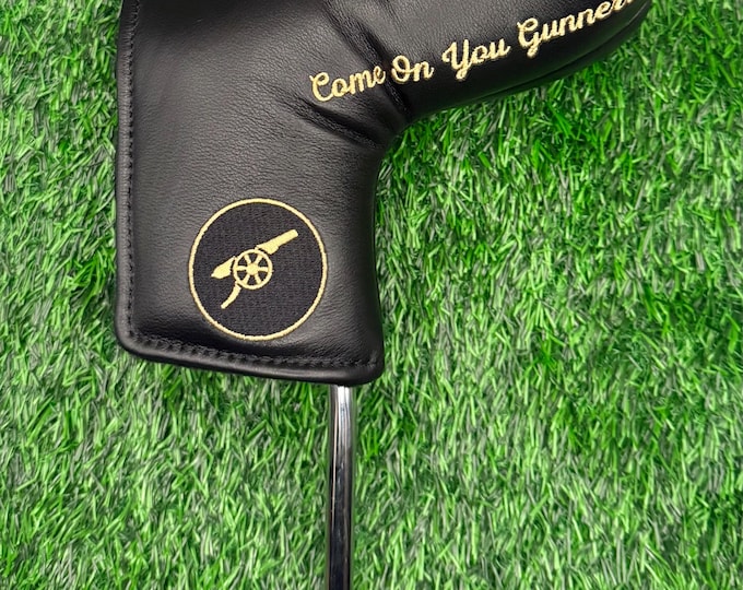 Arsenal Head Cover | Genuine Leather | Supporters Golf | Blade Putter ...