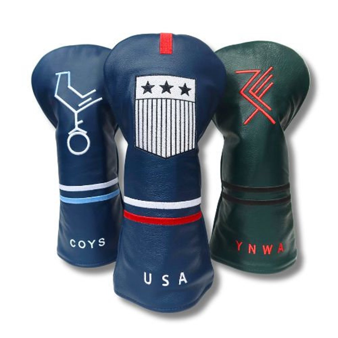 USA Leather Golf Head Cover | Fits Driver & 3 Wood - Etsy