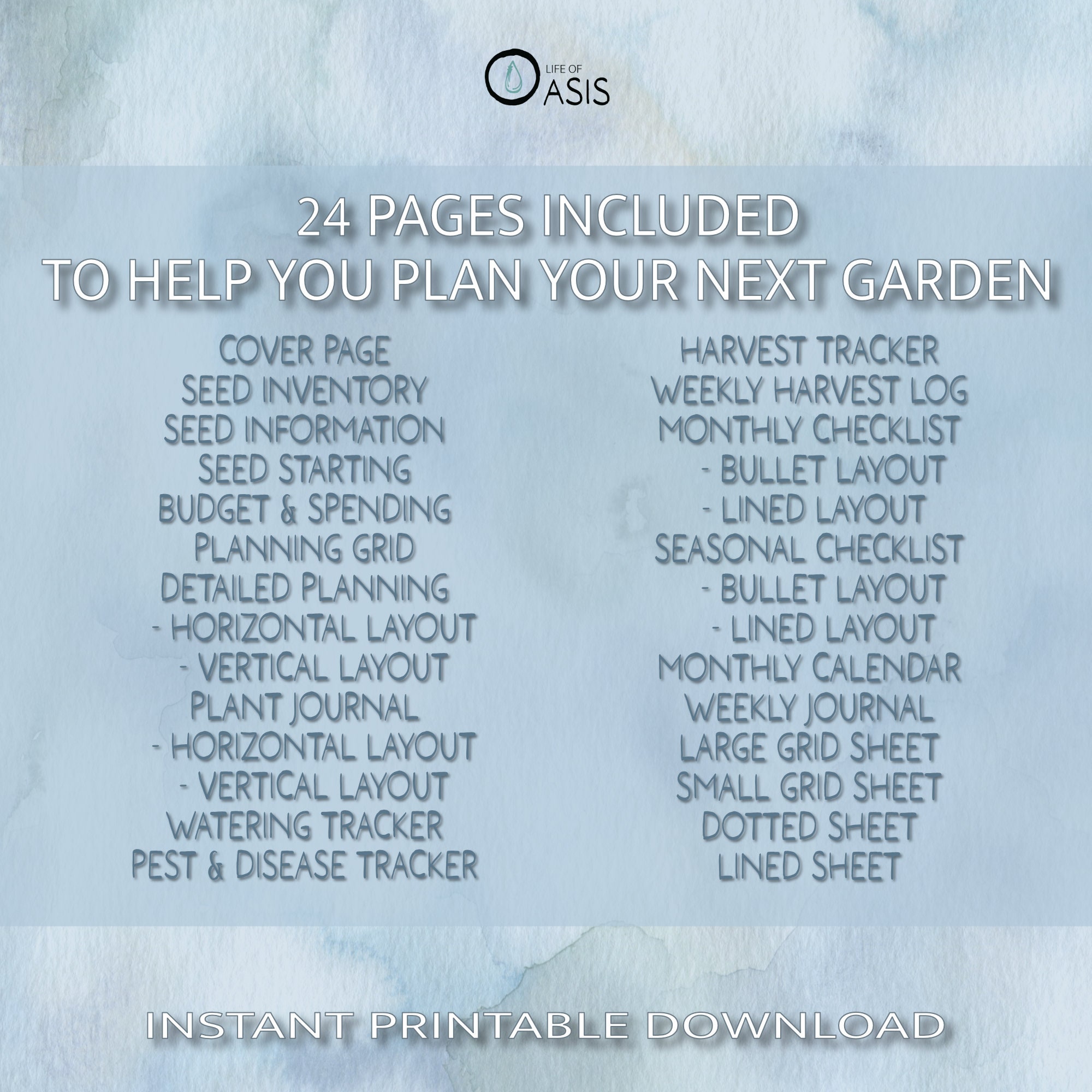 Garden Planner Printable | Gardening Journal Tracker | Digital Garden ...