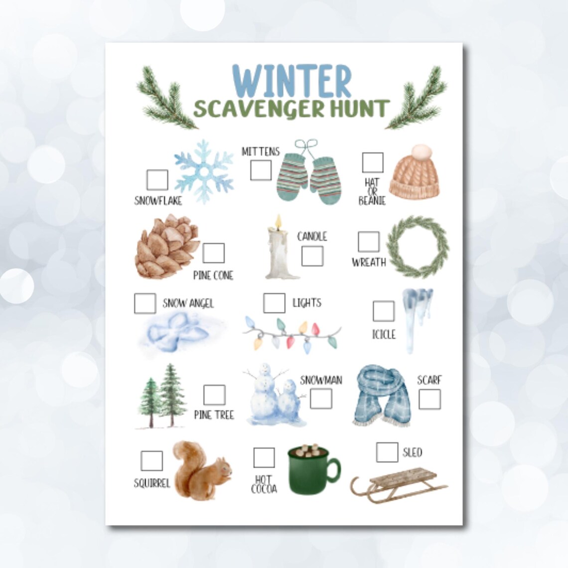 Seasons Scavenger Hunt Bundle | Printable Outdoor Activity | Spring ...