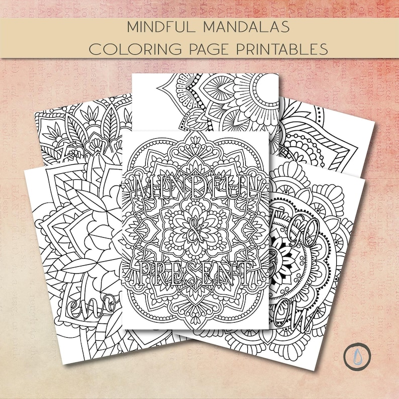 15 Printable Mindfulness Coloring Pages | A4 & US Letter | Mandala ...
