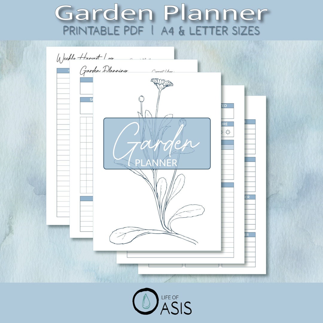 Garden Planner Printable | Gardening Journal Tracker | Digital Garden ...