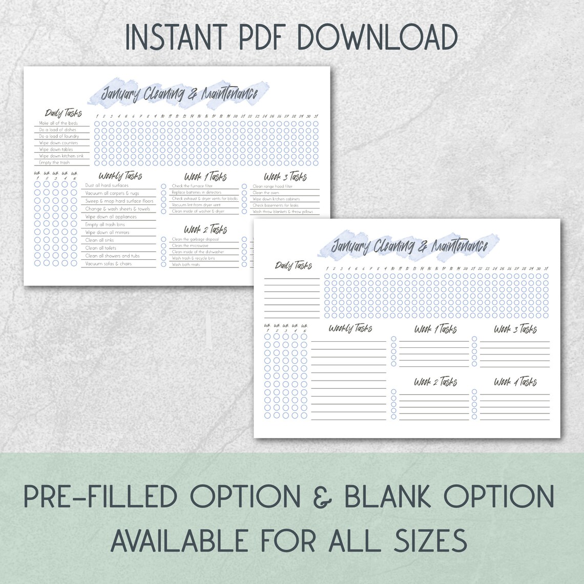 Cleaning Schedule Printable, Printable Cleaning Checklist, Household ...