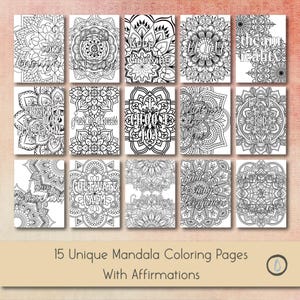 15 Printable Mindfulness Coloring Pages | A4 & US Letter | Mandala ...