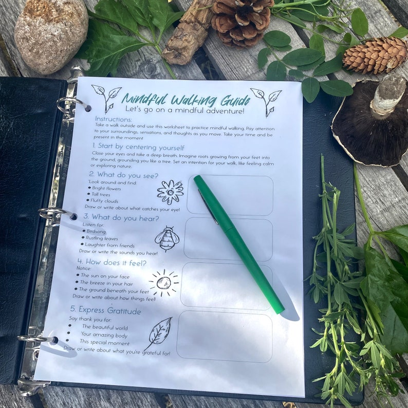 Mindful Walking Guide for Kids | Printable PDF | Montessori Activity ...