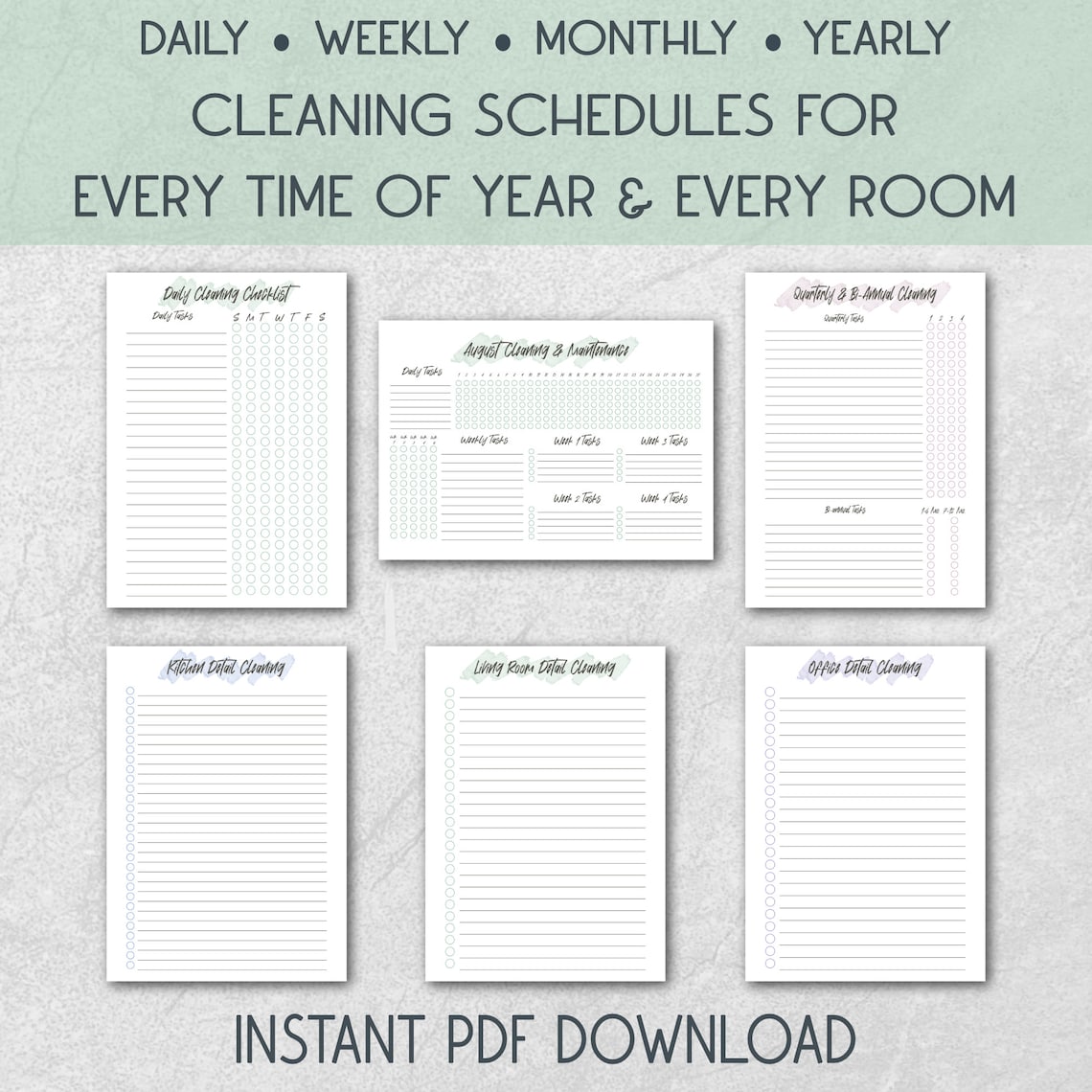 Cleaning Schedule Printable, Printable Cleaning Checklist, Household ...