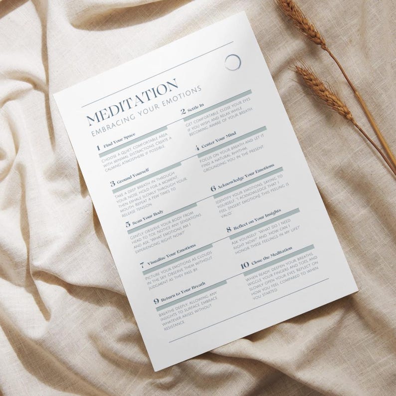 Embracing Your Emotions Meditation Script Printable Digital Download ...