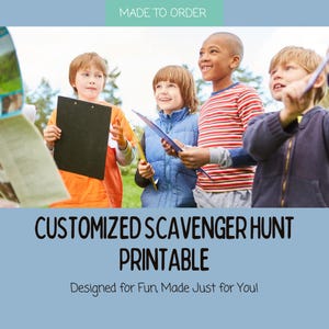Custom Printable Scavenger Hunt Sheets Made to Order - Etsy
