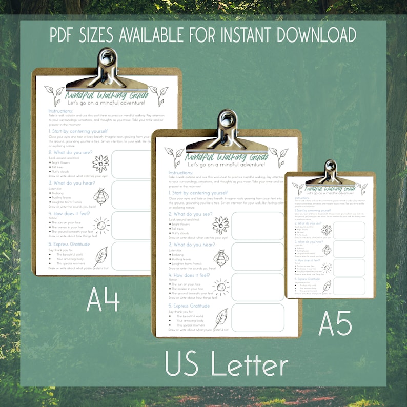Mindful Walking Guide for Kids | Printable PDF | Montessori Activity ...