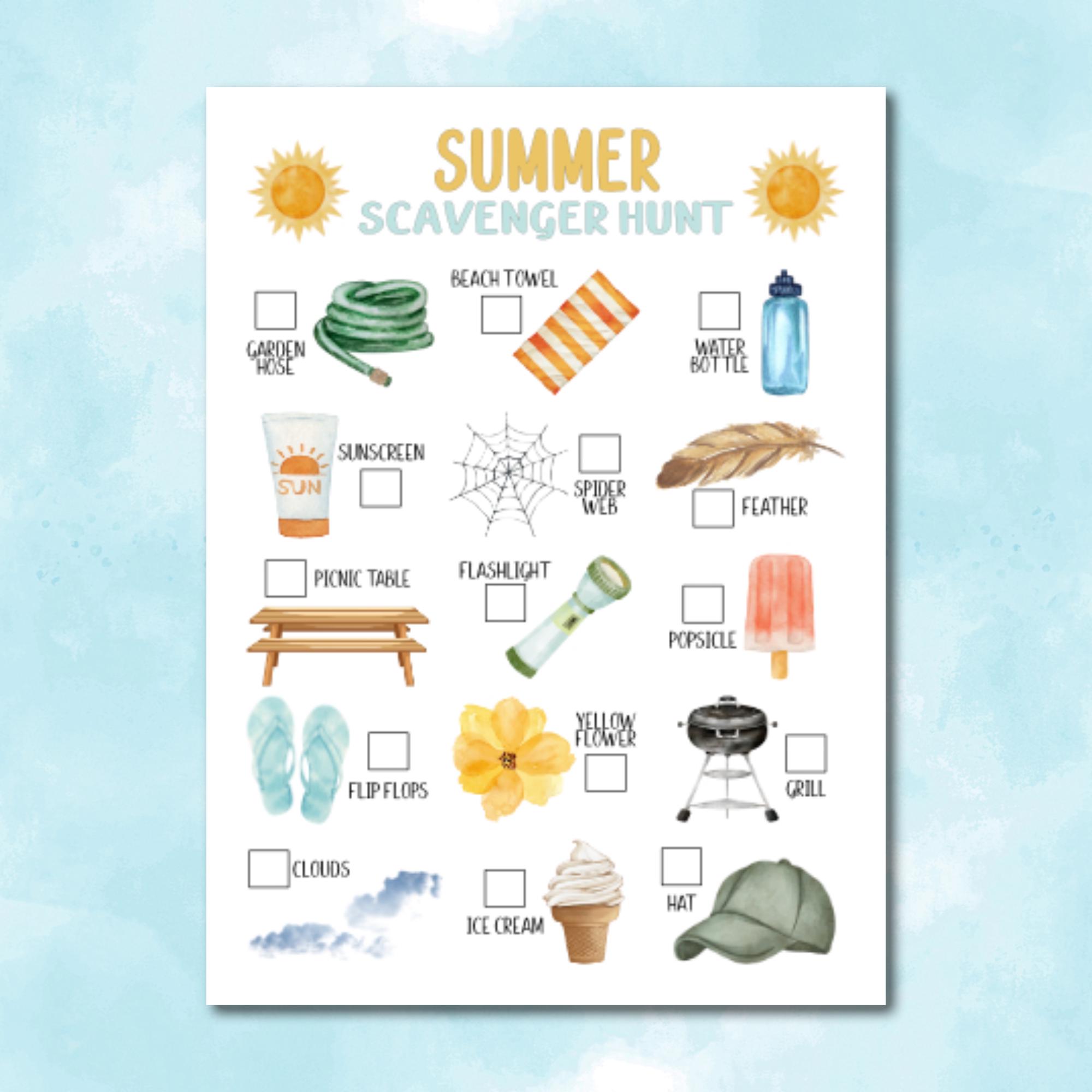 Seasons Scavenger Hunt Bundle | Printable Outdoor Activity | Spring ...
