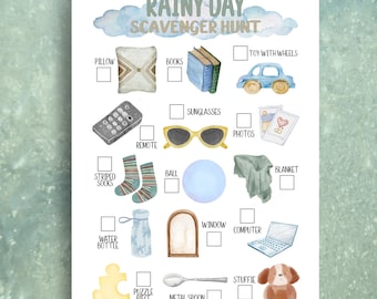 Indoor Scavenger Hunt Printable - Fun Game for Kids - Inside Activity ...