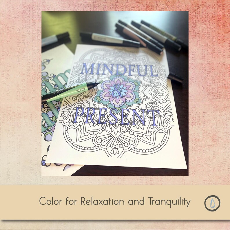 15 Printable Mindfulness Coloring Pages | A4 & US Letter | Mandala ...