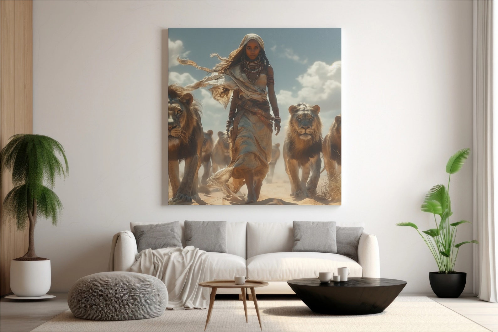 Nubian Queen: Leading the Lion Pride Digital Print - Etsy