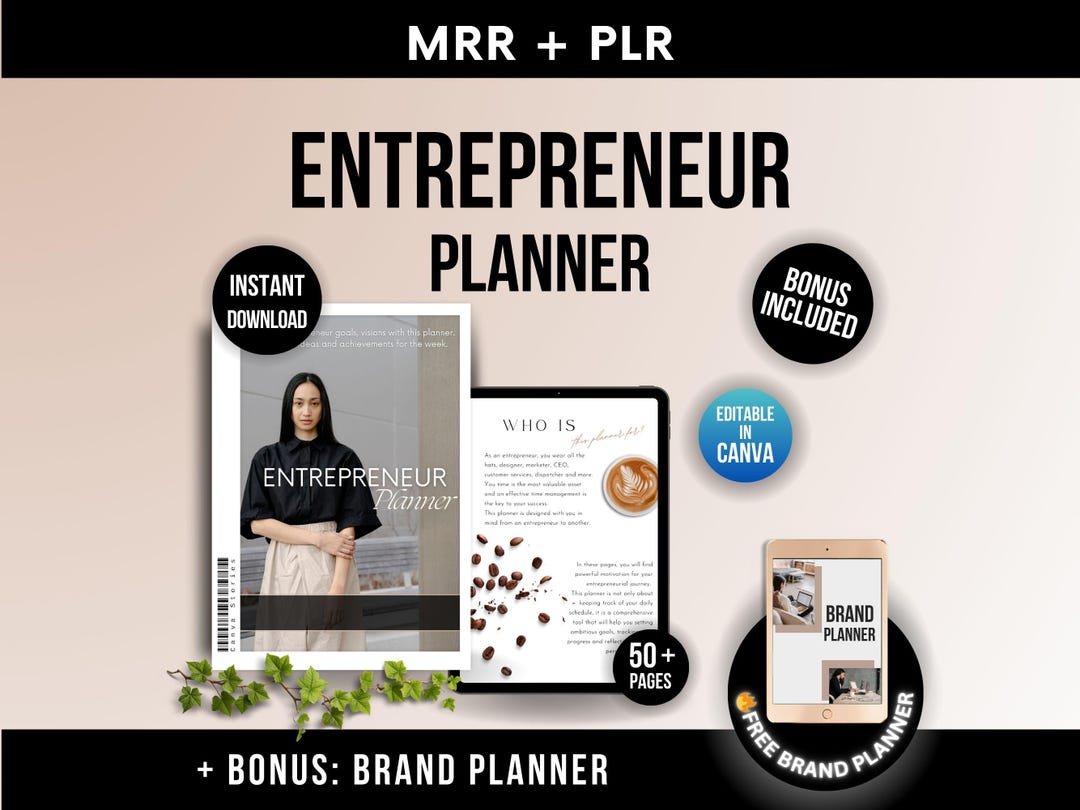 Planner for Entrepreneur Printable Business Goal Planner Startup Goal ...