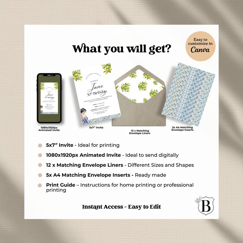 30th Birthday Editable Invitation, Minimalist Animated Birthday Invite, Adult Girl Party Evite ...