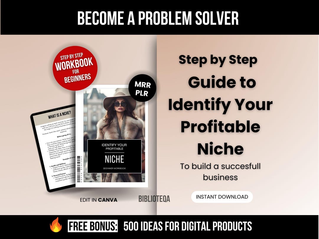 How to Identify Your Niche and Solve Problems Workbook, Find Your Niche ...