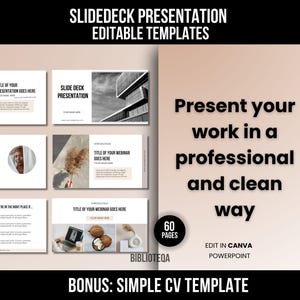 Modern Business Slidedeck Presentation Canva Template for Coaches and ...