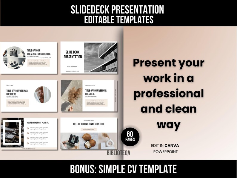 Modern Business Slidedeck Presentation Canva Template for Coaches and ...