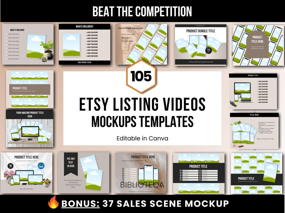 Video Mockup Templates to Sell Digital Products on Etsy and Shopify ...