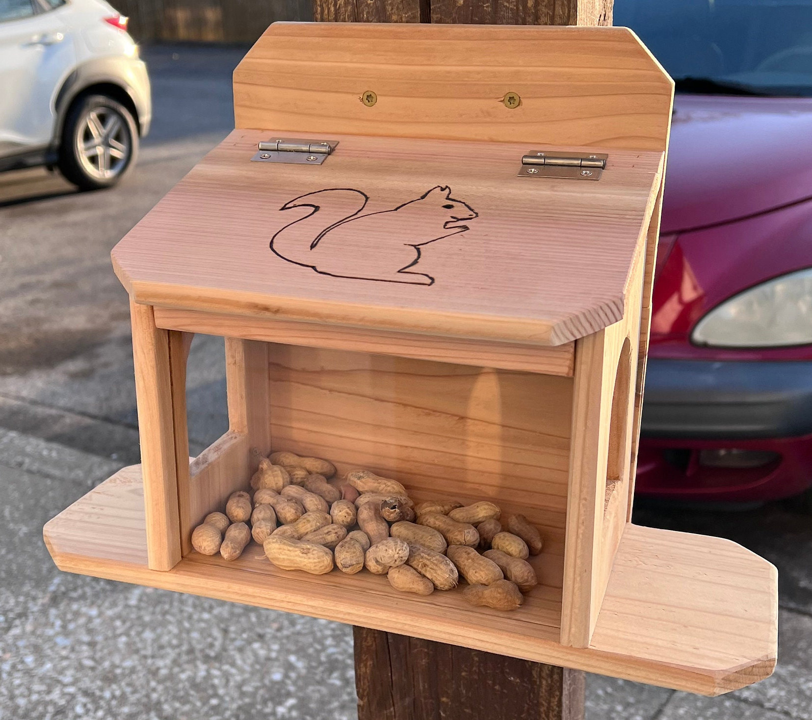 Enjoy Your Backyard More With Entertaining Large Cedar Squirrel/bird ...
