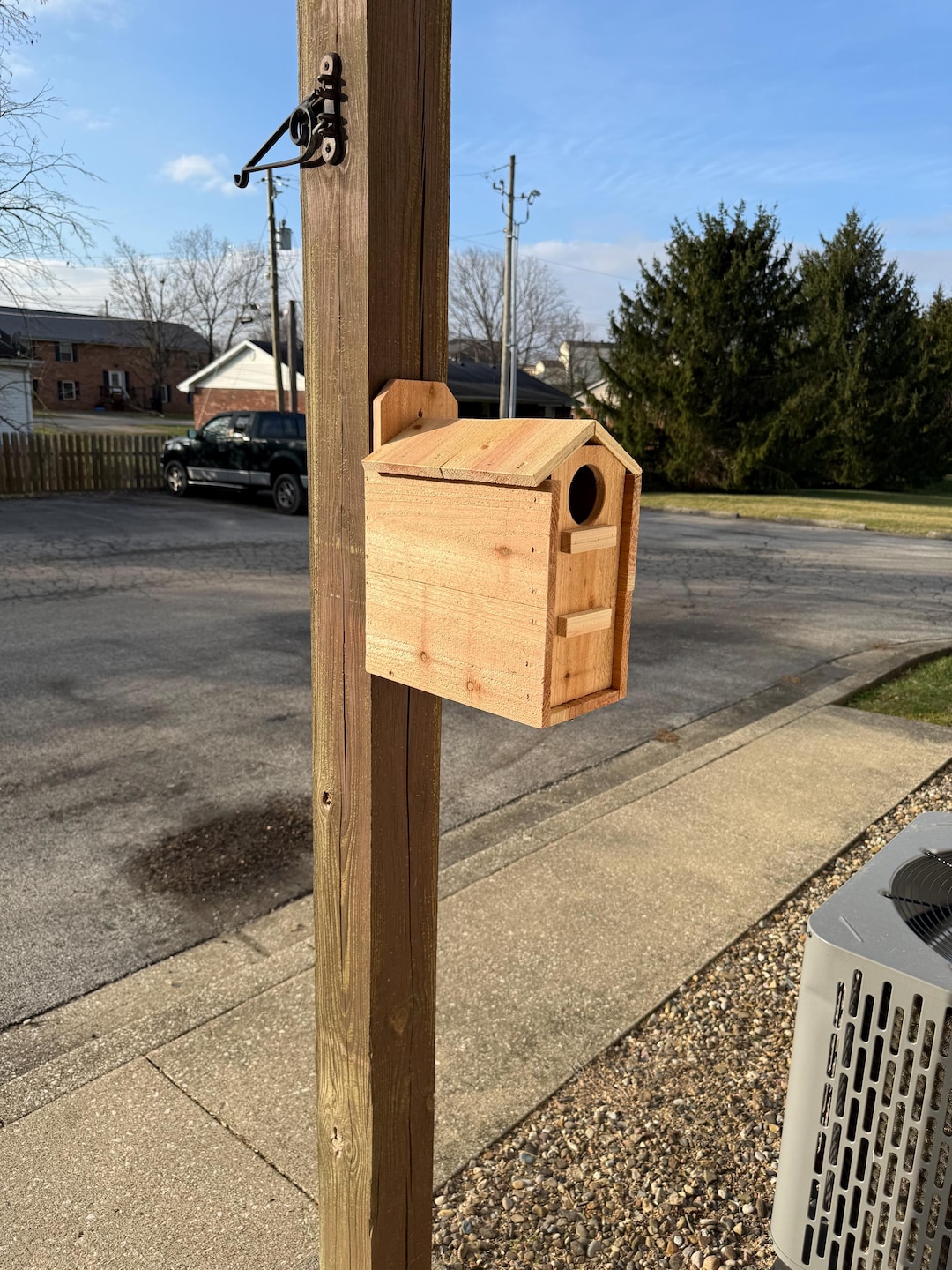 Extra Large Cedar Dual Compartments Squirrel Nesting Box With Inside ...