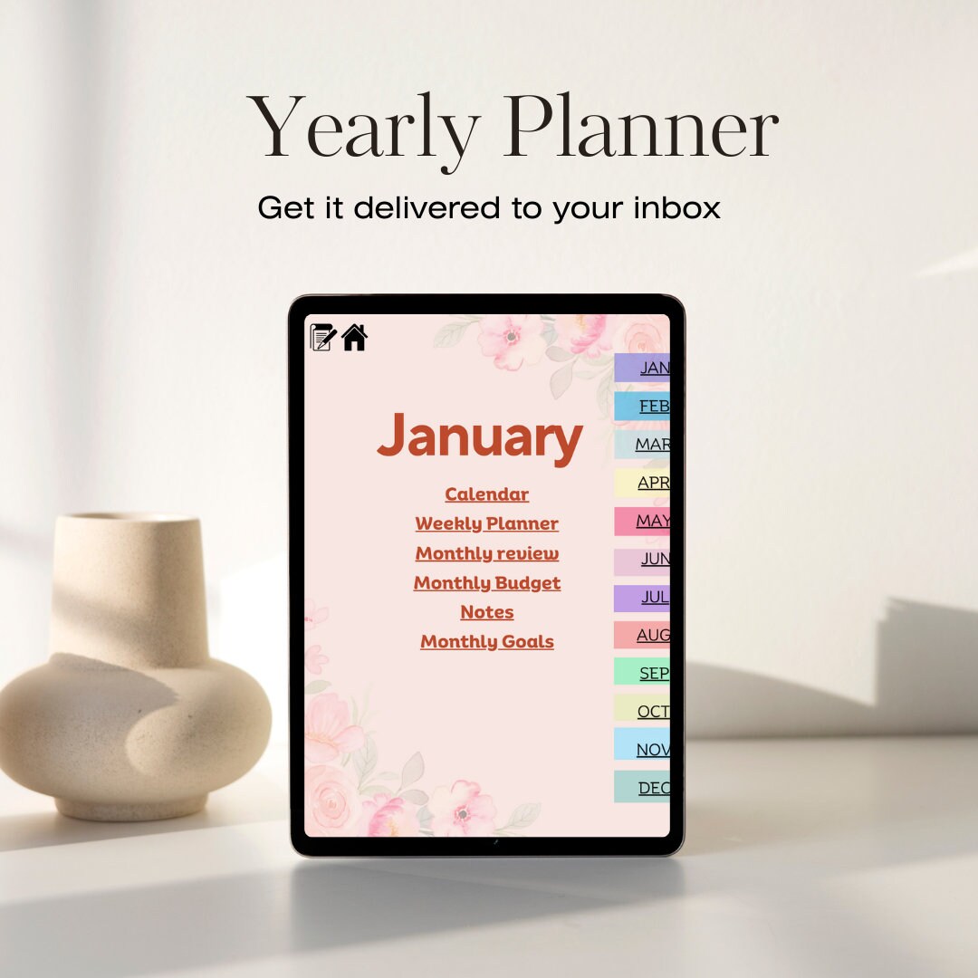 Digital Daily Planner 2024 to 2124 UNDATED, iPad Goodnotes Planner ...