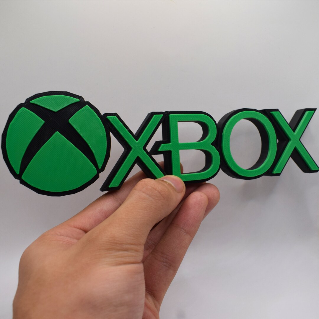 Xbox Logo Sign, 3D Printed Video Game Shelf / Desk Art, Display ...
