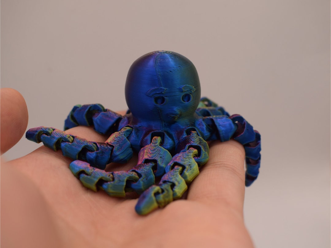 3D Printed Articulated Octopus Fidget Toy: Eco-friendly PLA - Etsy UK