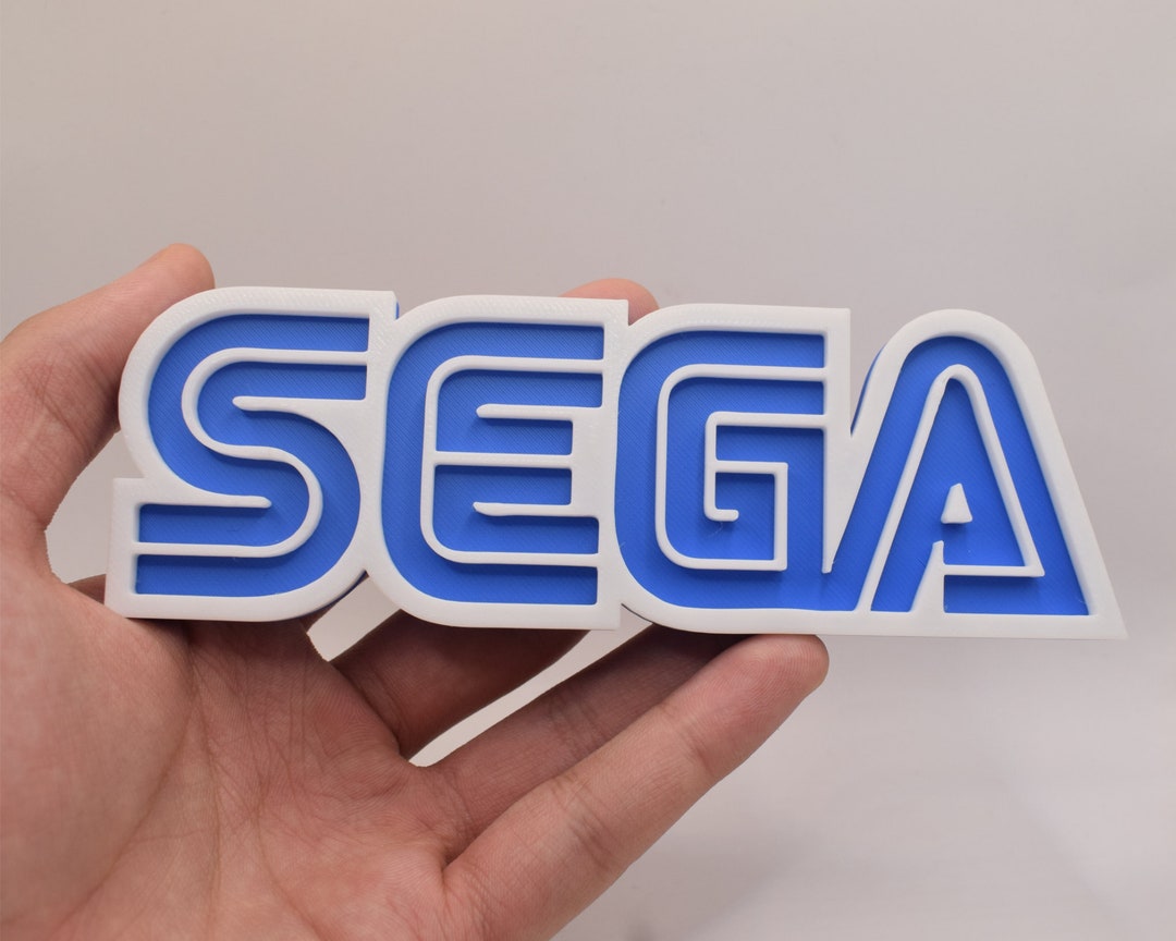 SEGA Logo Sign, 3D Printed Video Game Shelf / Desk Art, Display ...