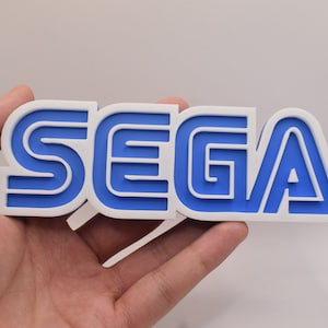 SEGA Logo Sign, 3D Printed Video Game Shelf / Desk Art, Display ...