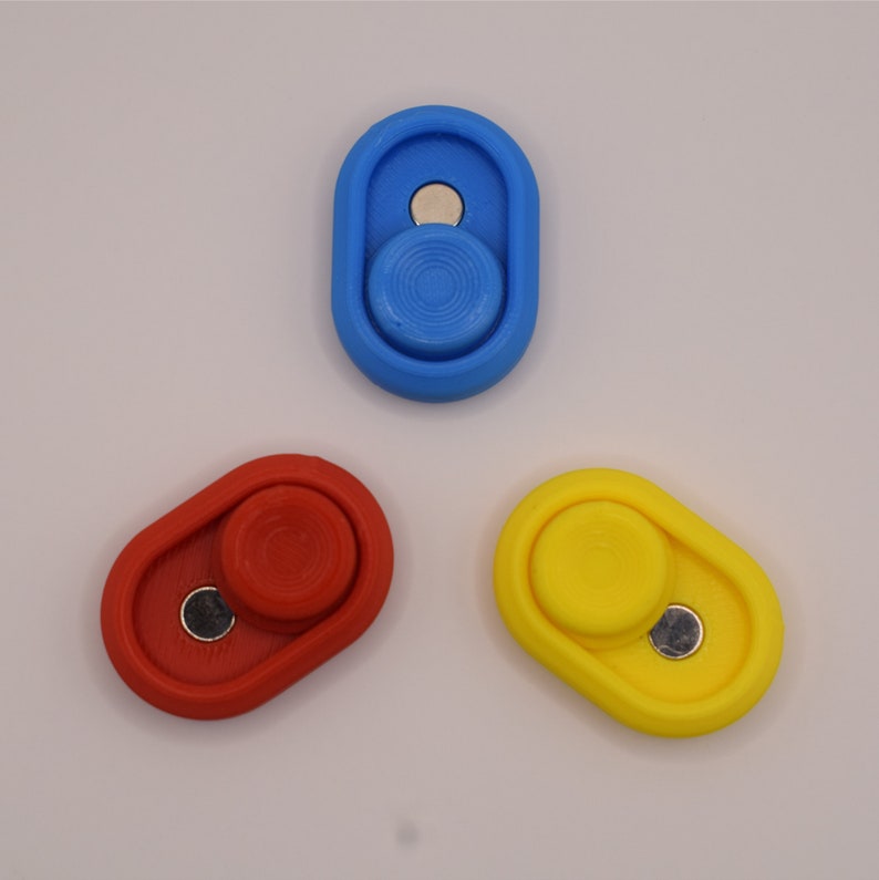 3D Printed Magnetic Thumb Slider Fidget Toy - Small Tactile Gift - Etsy UK