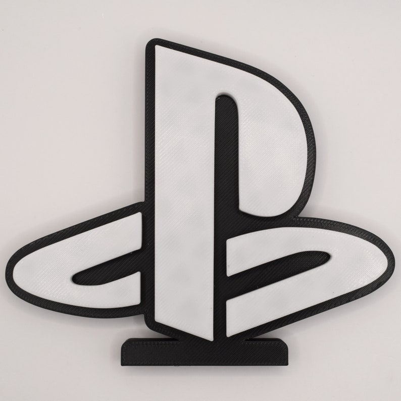 Playstation Logo Sign, 3D Printed Video Game Shelf / Desk Art, Display ...