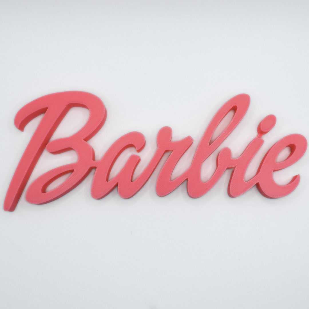 Barbie Logo Sign, 3D Printed Film Shelf / Desk Art, Display Ornamental ...