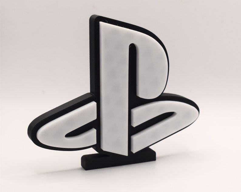 Playstation Logo Sign, 3D Printed Video Game Shelf / Desk Art, Display ...