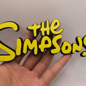 Simpsons Logo Sign, 3D Printed TV Series Shelf / Desk Art, Display ...