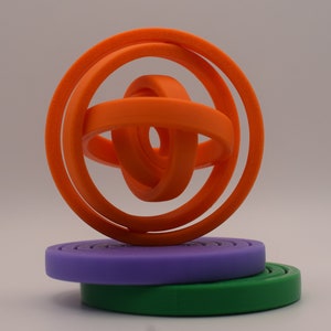 3D Printed Gyroscopic Spinner: Six-ring Fidget Toy - Etsy UK