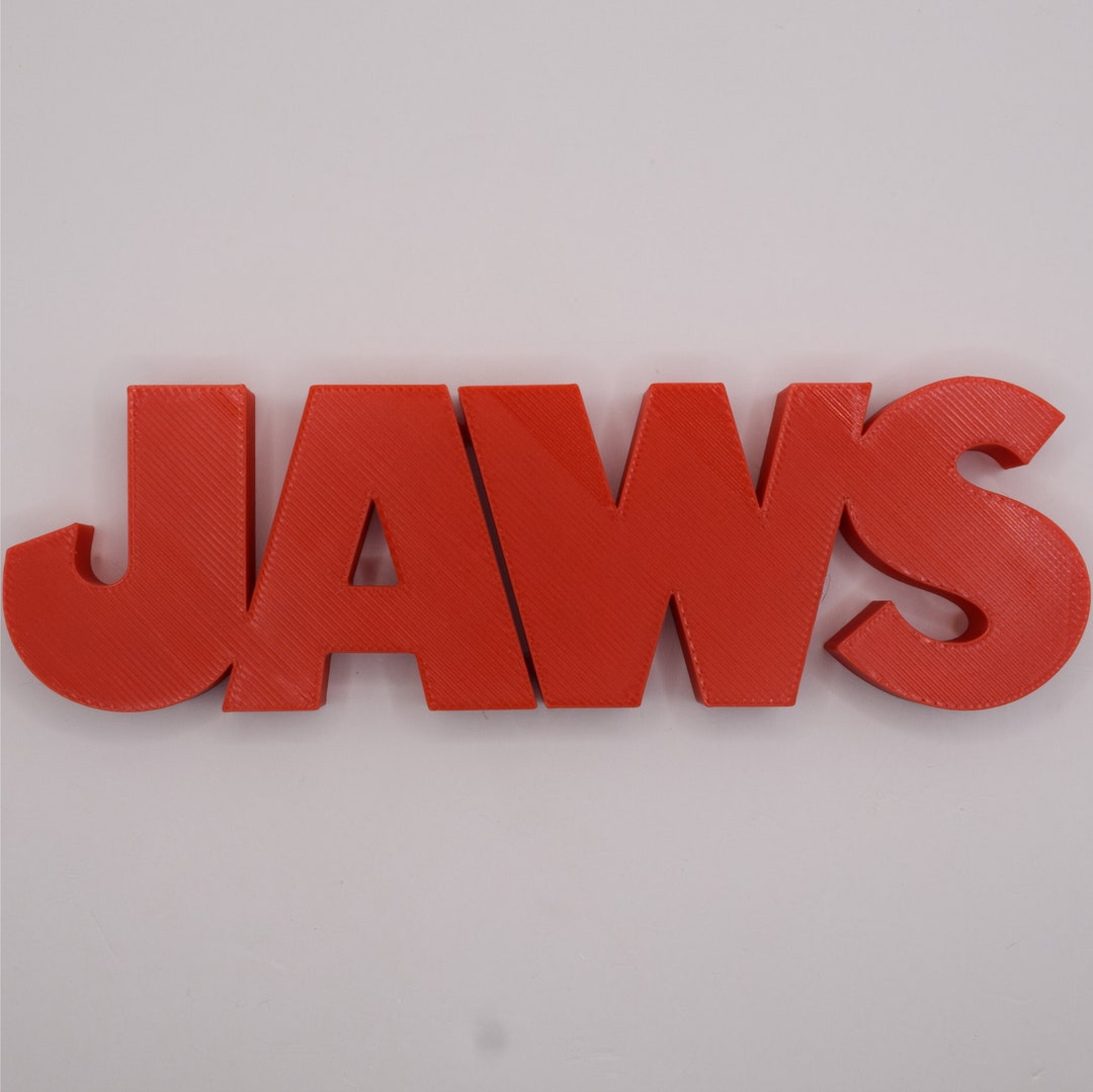 Jaws Logo Sign, 3D Printed Movie Display Ornamental, Collectable ...