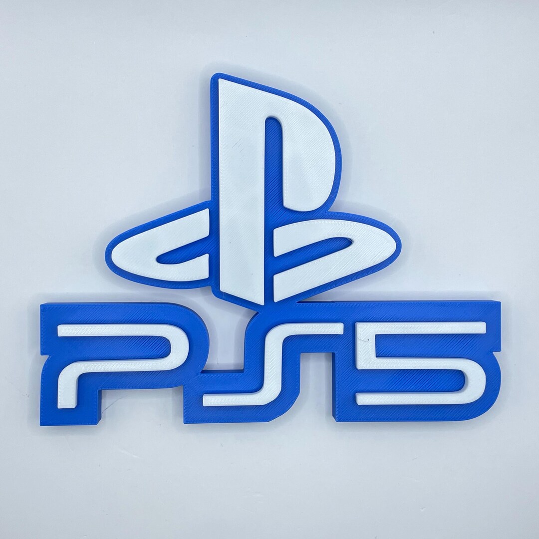Playstation 5 Sign, PS5 Logo, 3D Printed Video Game Shelf / Desk Art ...