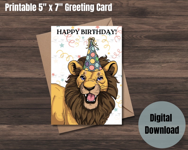 Happy Birthday Card- Digital Download, Instant Download, Birthday ...
