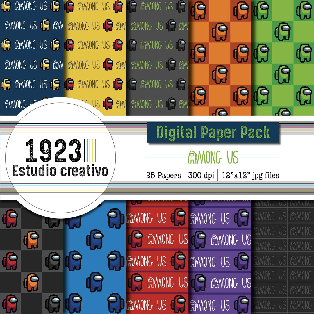 Digital Paper Among Us Background, Among Us Paper, Papers, Among Us ...